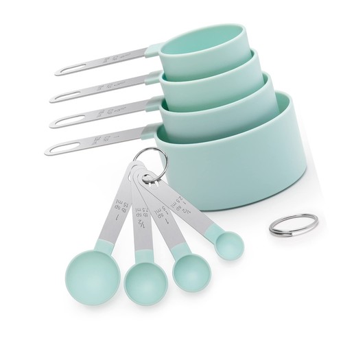 Measuring Cups and Spoons Set of 8 Pieces, nesting measuring cups for ...
