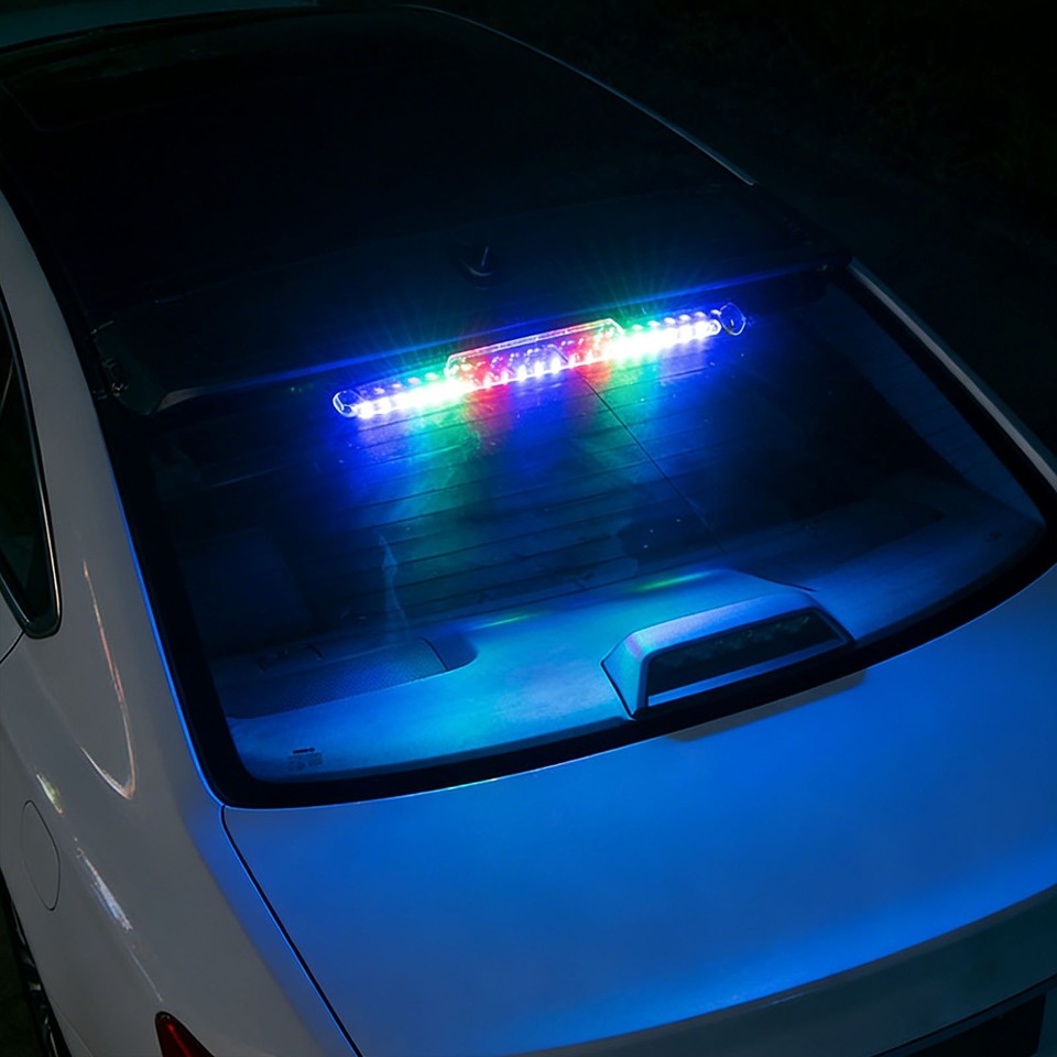 Car Warning Anti-Collision Rear-end Flashing Lights Solar LED ...