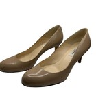 L.K. Bennett Sybila Pump Taupe Patent Leather Shoes 3" heels women's Sz ...