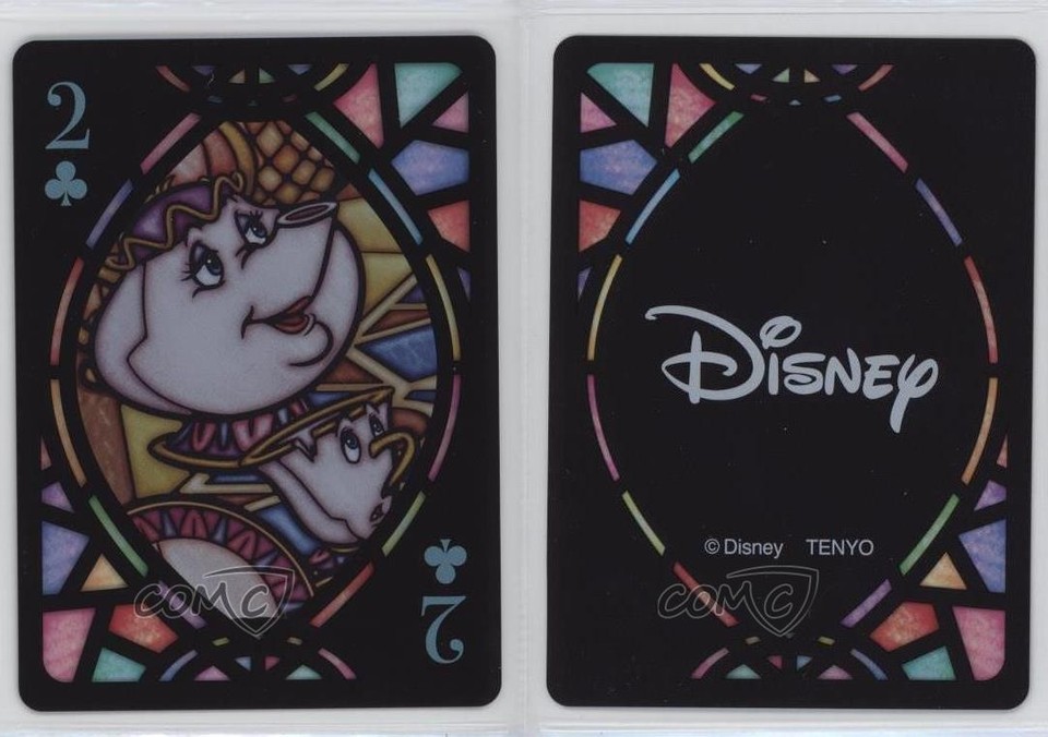 2021 Tenyo Disney Stained Glass Playing Cards Chip Potts Mrs Potts Chip ...