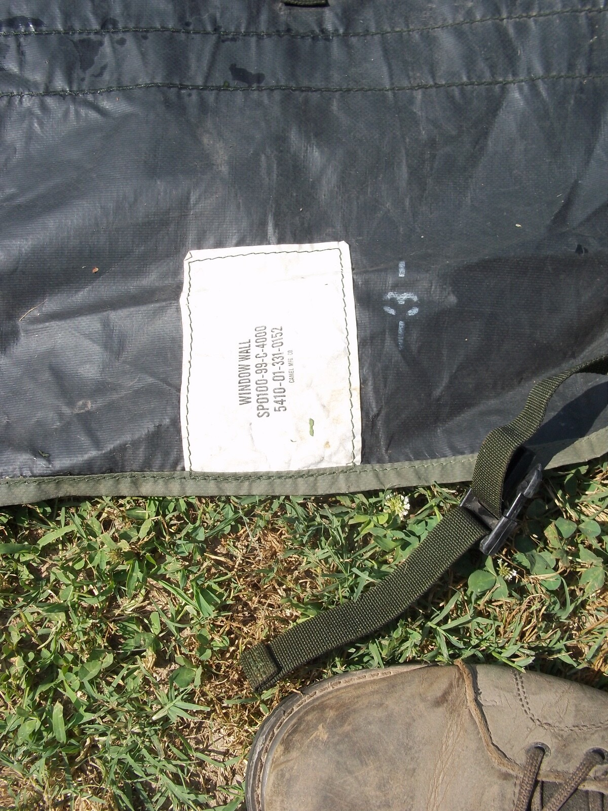 MILITARY SURPLUS 11x11 COMMAND POST TENT SKIN WALL.. WINDOW WALL.. ARMY ...
