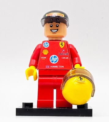 LEGO F1 Formula 1 Minifigure Racing Driver - Lewis Hamilton at Ferrari ...