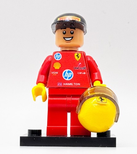 LEGO F1 Formula 1 Minifigure Racing Driver - Lewis Hamilton at Ferrari ...