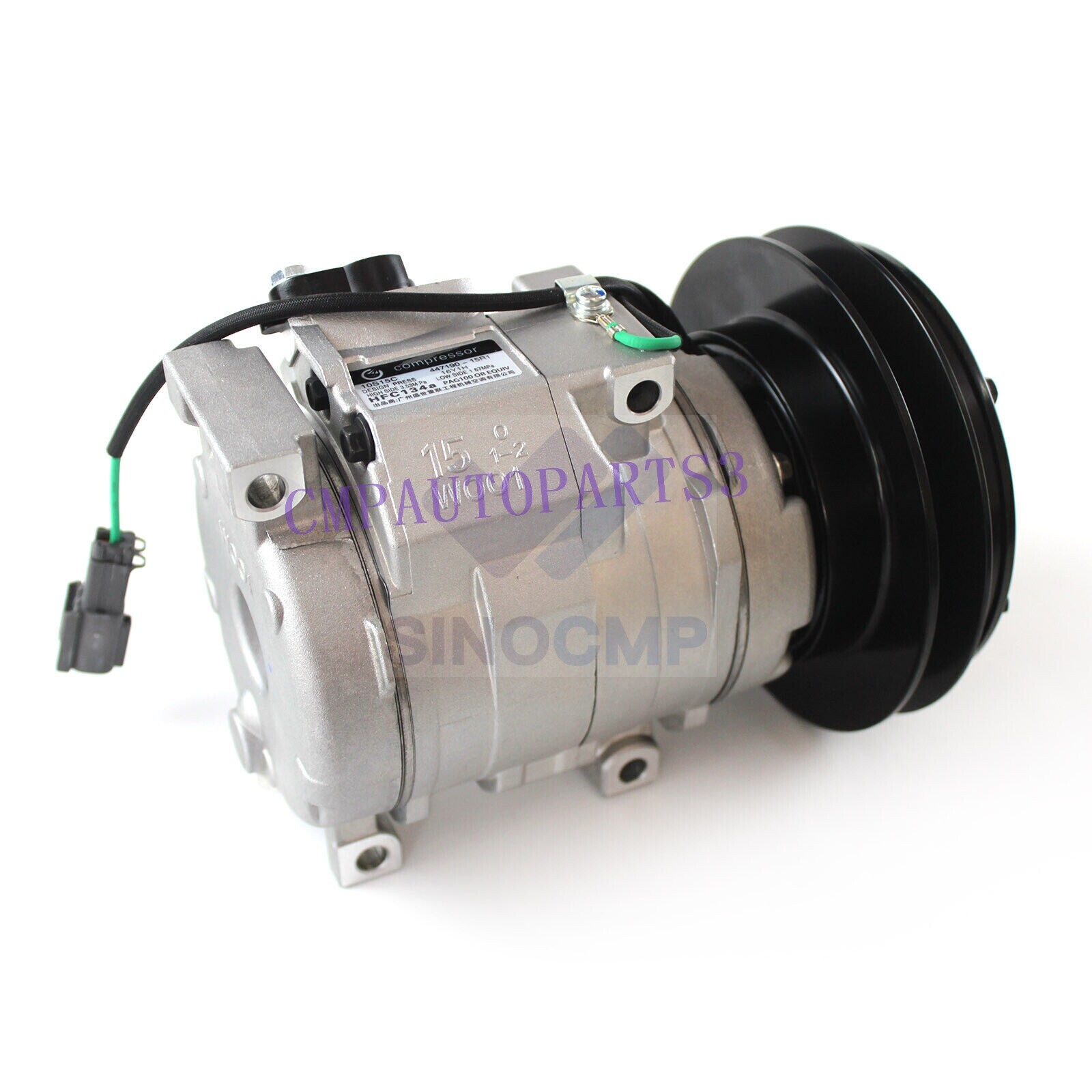 AC Compressor 447220-4053 20Y-979-6121 10S15C For Komatsu PC200-7 R134A ...
