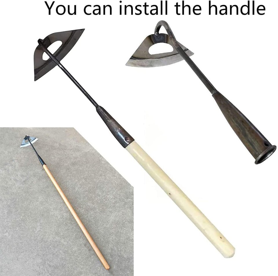 Gardening Tools Hollow Hoe, All-Steel Hardened Hollow Hoe, Sharp Edge ...