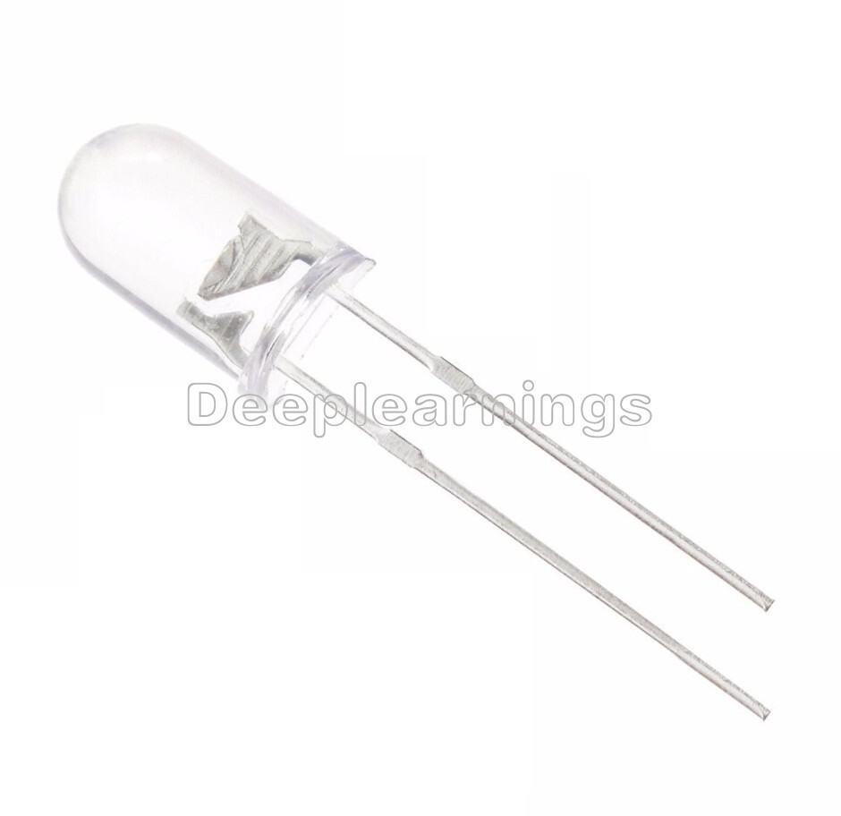 100PCS 5mm Round Blue Water Clear LED Light Diodes Kit | eBay