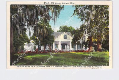 PPC Postcard MS Mississippi Natchez Windy Hill Manor Exterior Aaron ...