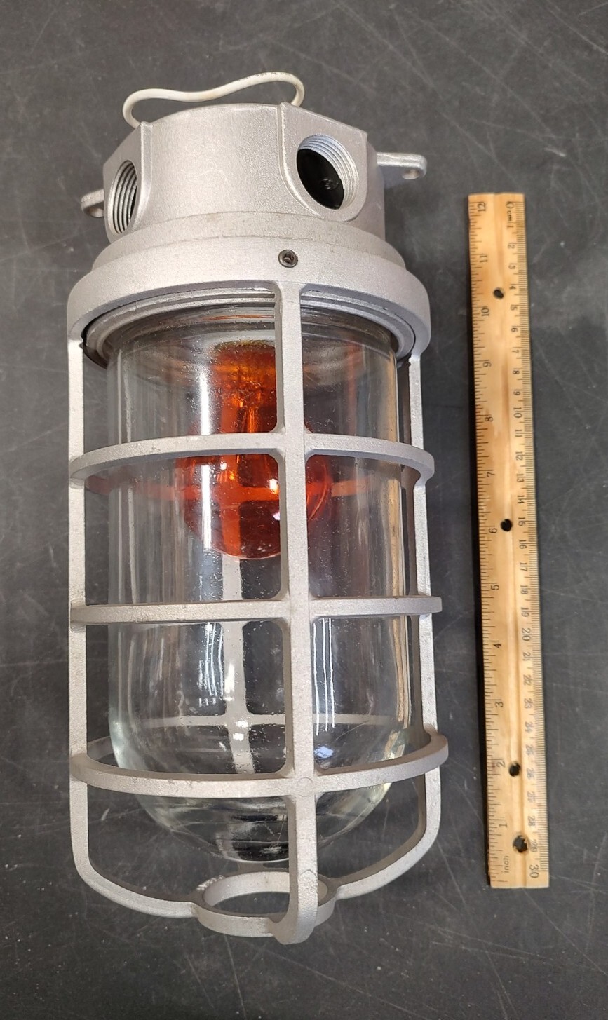 NOS RAB VAPORTIGHT MARINE Light Glass Jelly Jar FIXTURE 300Wmax Cast ...