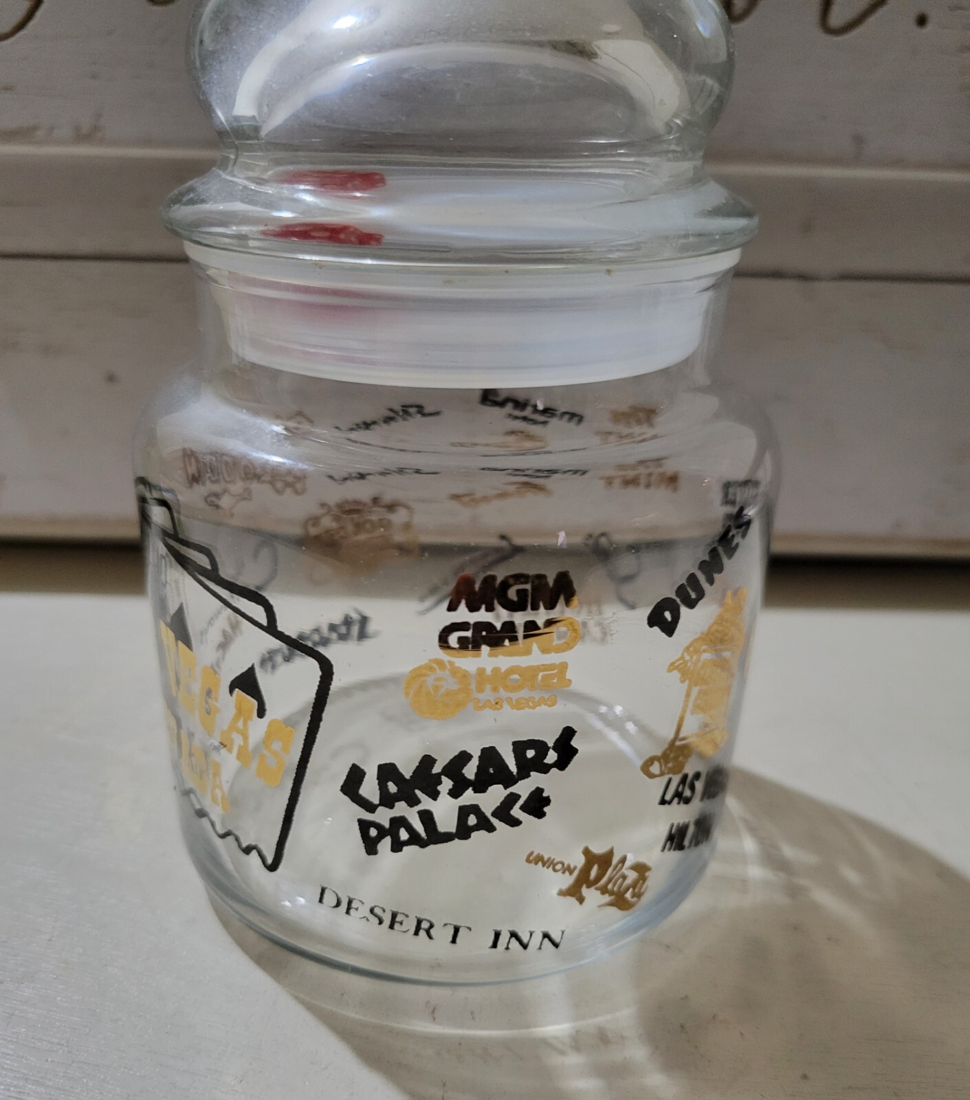 Glass Las Vegas Casino Canister | eBay