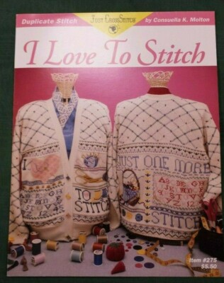 DUPLICATE STITCH I LOVE TO STITCH SEWING SWEATER PATTERN FREE SHIPPING ...
