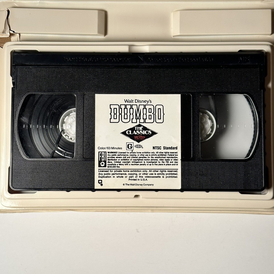 Dumbo (VHS 024) Rare Black Diamond Edition Walt Disney Classic | eBay