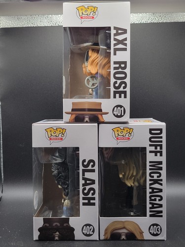 Funko Pop Rocks 401 402 403 Guns N Roses set of 3 Skeleton Axl Slash ...