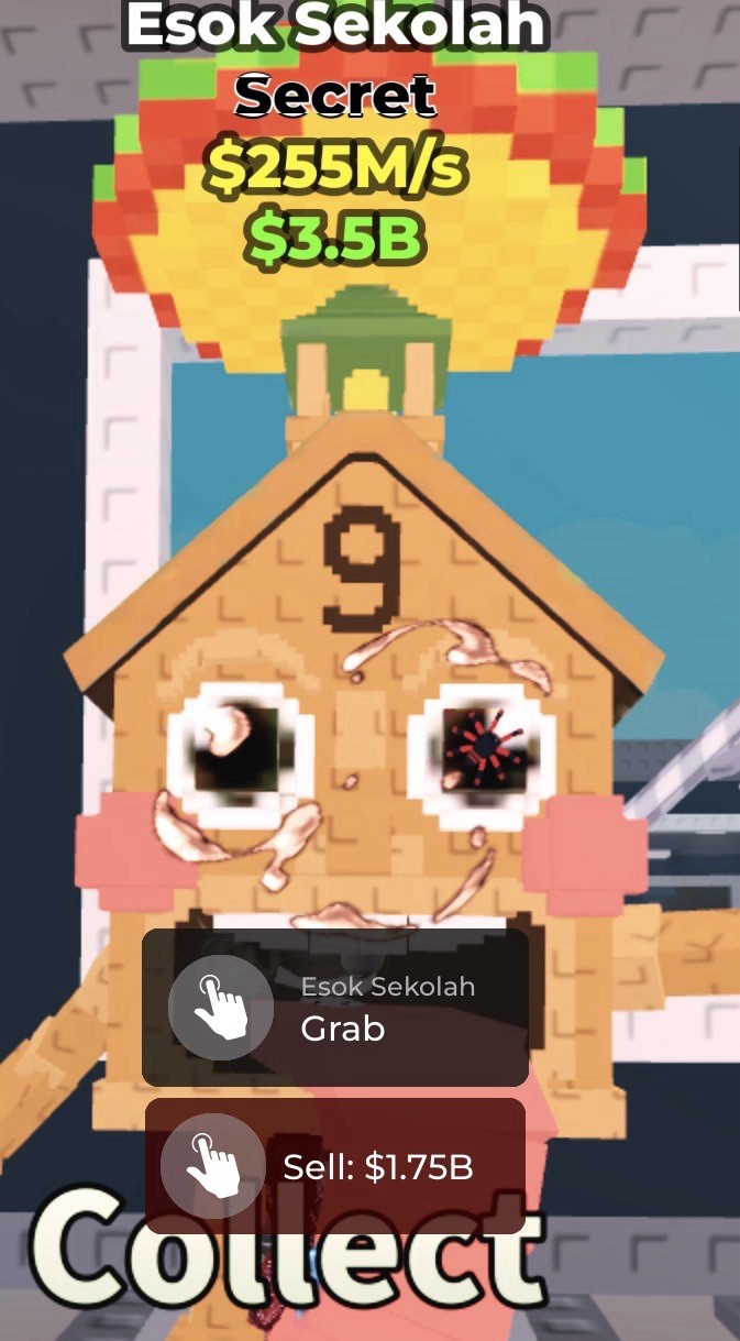 Esok Sekolah Roblox Steal a Brainrot 255 Mil Per SEC | eBay