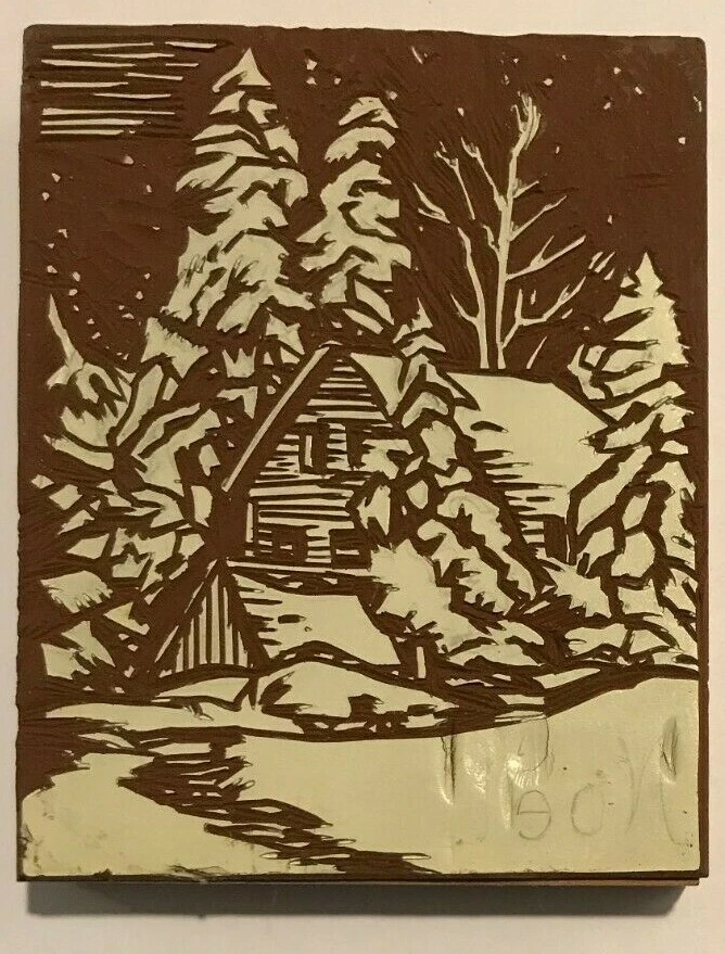 Linoleum Block Prints Tree