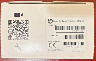 OEM HP LASER JET INNER FINISHER STAPLES Y1G13A 3PACK | eBay