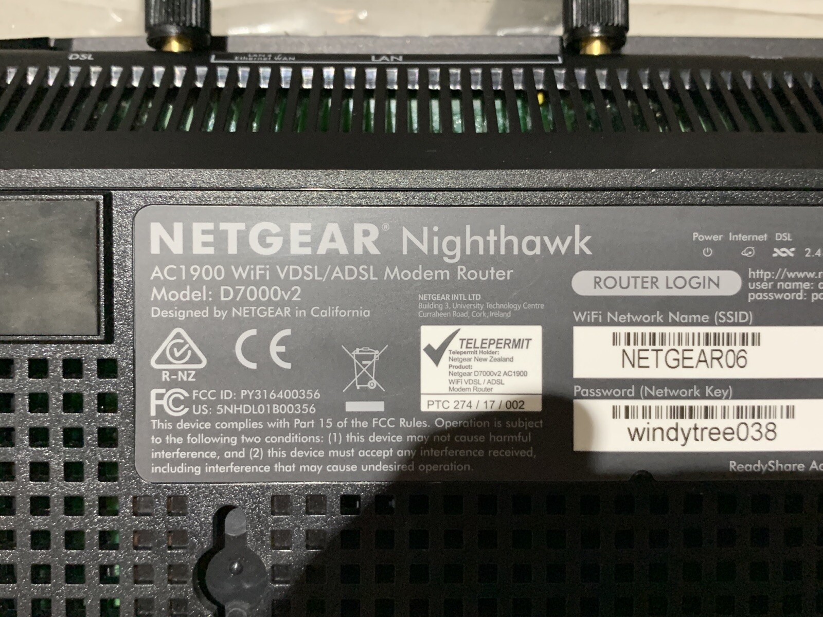 Netgear D7000v2 Nighthawk AC1900 Dual Band VDSL ADSL2 ADSL2+ NBN Modem ...