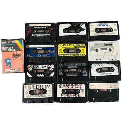 Spectrum Cassette Lot Bundle 13 Recorded On Tapes Plus One Empty Case ...
