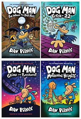 NEW SET! Dog Man 4 Books Collection Set: Dog Man #7 - Dog Man #10 NEW ...