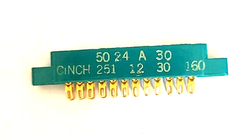 Cinch Card Edge Connector 2 Rows 24 Positions Solder Eyelets w/ Ears | eBay