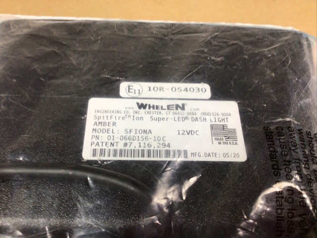 Whelen Spitfire Ion Super-LED DASH LIGHT SFIONA 01-066D156-10C for sale ...