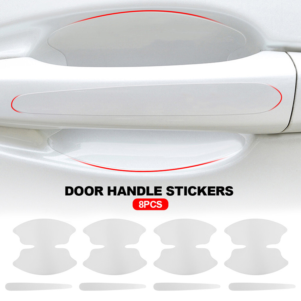 8Pcs Car Auto Door Handle Bowl Protector Film Anti-Scratch Stickers ...