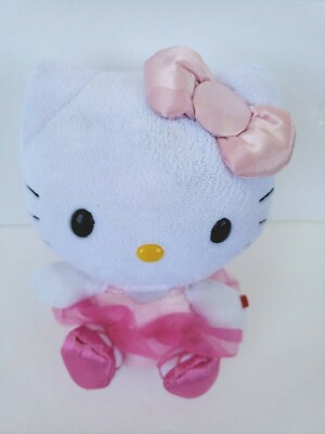 Sanrio TY Hello Kitty Ballerina Pink TuTu Ballet Bean Stuffed Plush 6 ...