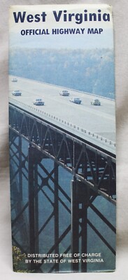 WEST VIRGINIA OFFICIAL HIGHWAY ROAD MAP 1980 VINTAGE AUTO TRAVEL | eBay