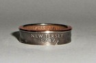"Sealed" NEW JERSEY US STATE QUARTER handmade coin ring or pendant size ...