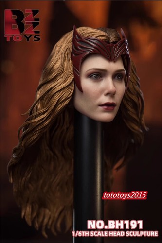 BZZ TOYS 1/6 BH191 Scarlet Witch Wanda Elizabeth Olsen Head Model For ...