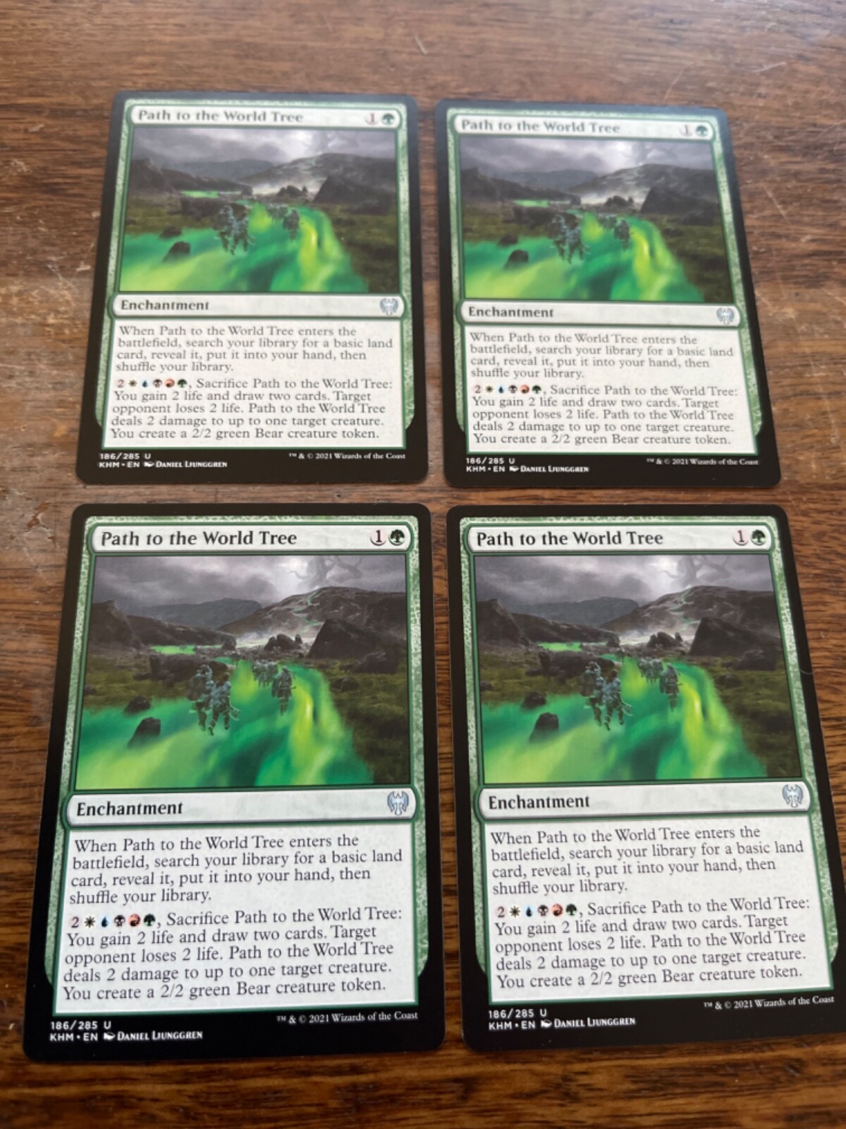 4X (Playset) MTG Trading Card's-PATH TO THE WORLD TREE - Kaldheim (U ...
