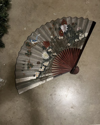 Vintage Chinese Fujian Handmade Decorated Wooden Wall Fan | eBay