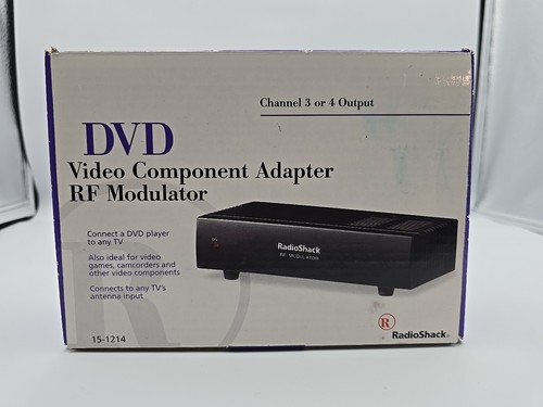 RadioShack DVD Video Component Adapter RF Modulator New In Box! Connect ...
