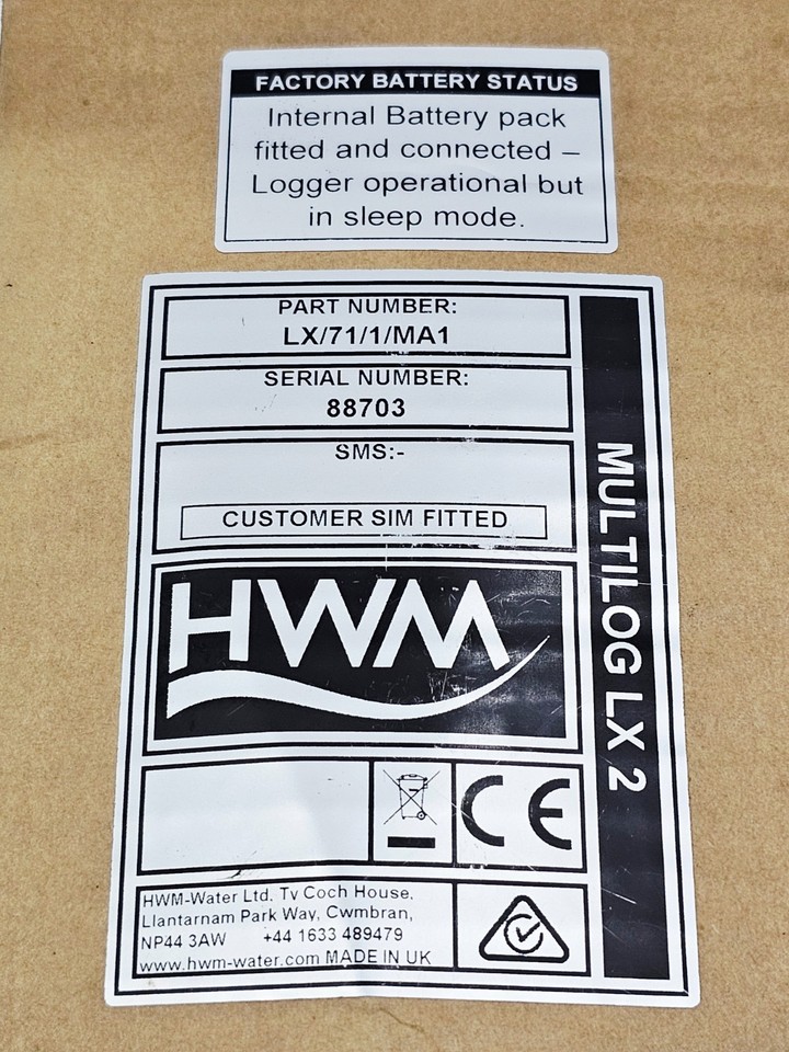 HWM MULTILOG LX2 P/N: LX/71/1/MA1 Data Logger (NEW OPEN BOX) | eBay