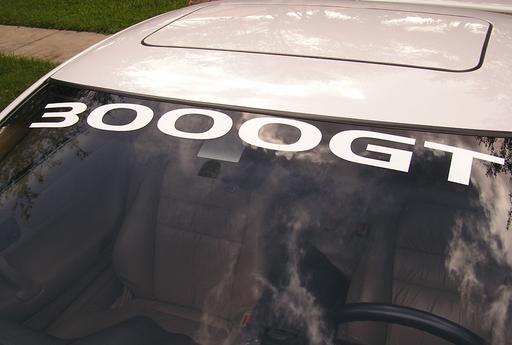 Mitsubishi 3000GT Logo Windshield or Rear Hatch Vinyl Decal | United ...