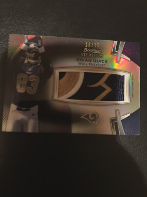 Brian Quick Rookie Logo Jersey Card /75 | eBay