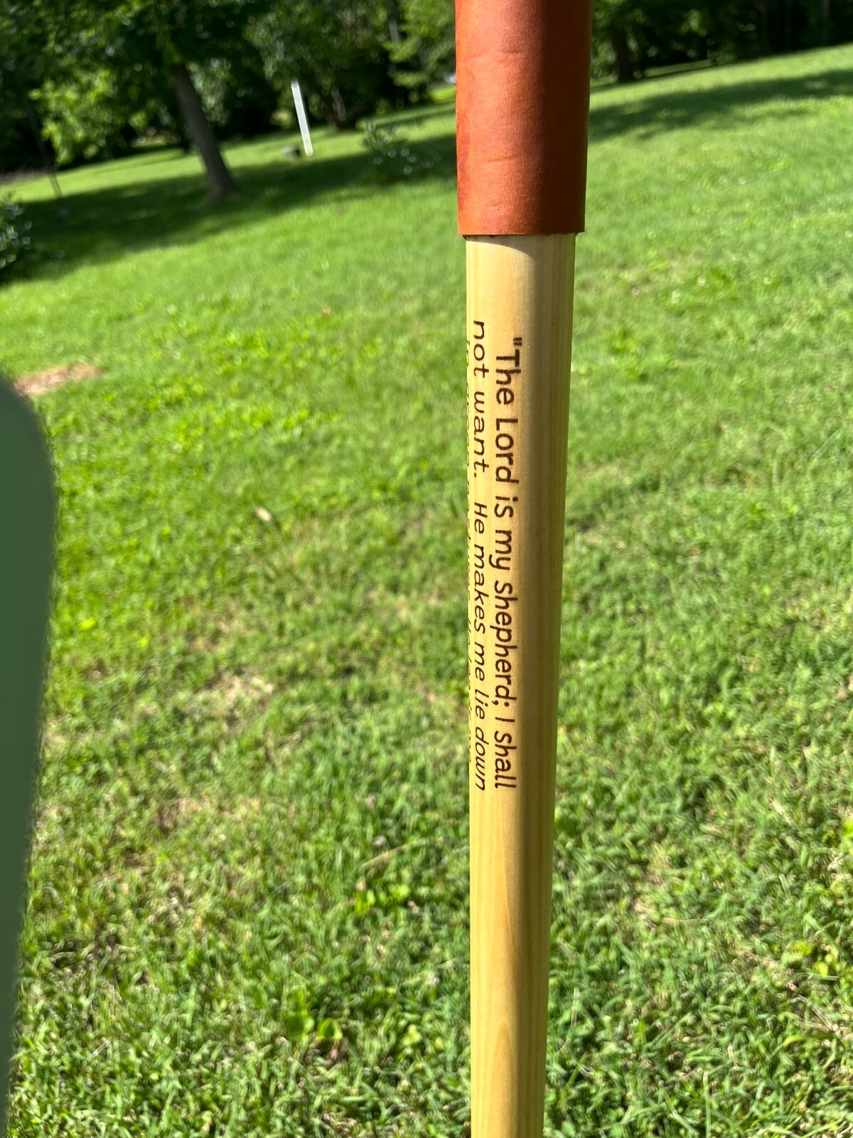 Psalm 23 Shepherd Natural Earth Tones Poplar Wood Walking Stick Hiking ...