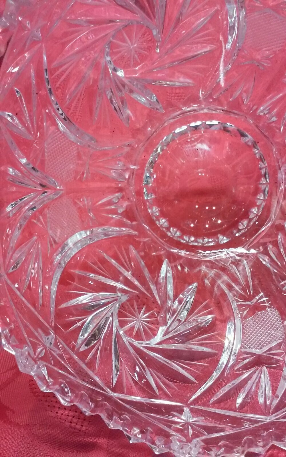 Antique ABP Cut Crystal Pinwheel Sawtooth Edge Pedestal Bowl 6" x 4 ...