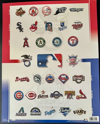 MLB Major League Baseball 32 Team Logos From 2006 Poster 20 X 16 ...