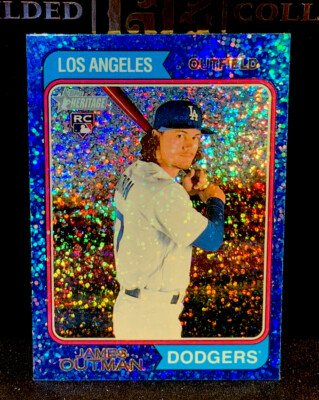 2023 Topps Heritage James Outman Chrome Blue Sparkle Rookie #93 Dodgers ...