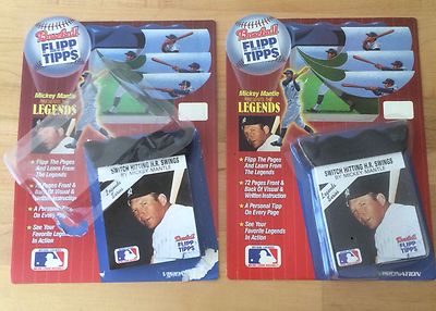 MICKEY MANTLE SWITCH HITTING H.R. SWINGS FLIP TIPPS 1 unopened 1 opened ...