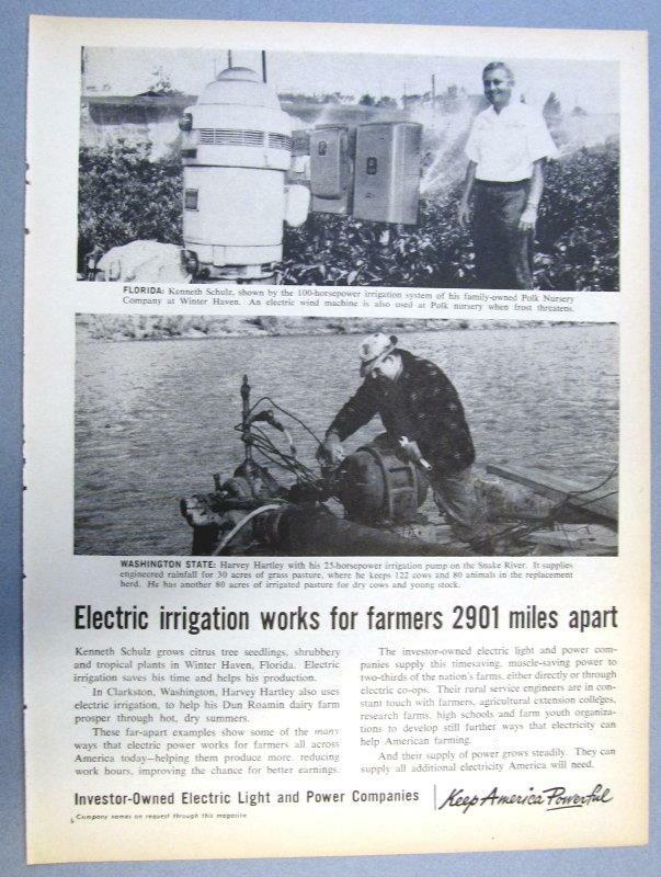 8 x 11 1961 Light & Power Ad features Kenneth Schulz of Winter Haven ...