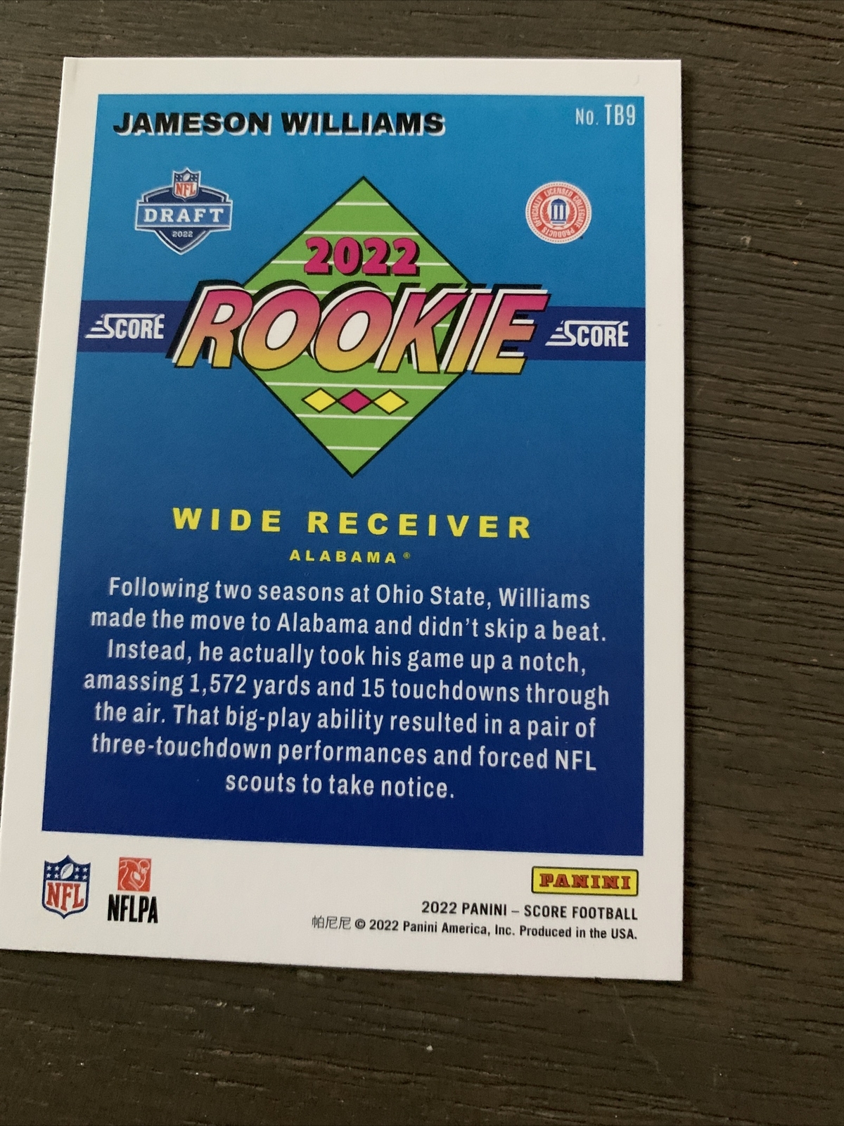 2022 Score - 1992 Throwback Rookie #TB9 Jameson Williams (RC) | eBay