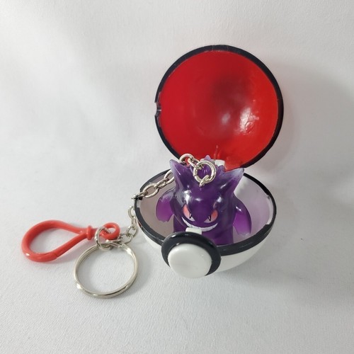 Vintage Pokemon GENGAR Catch & Release Pokeball Keychain 1999 Basic Fun ...