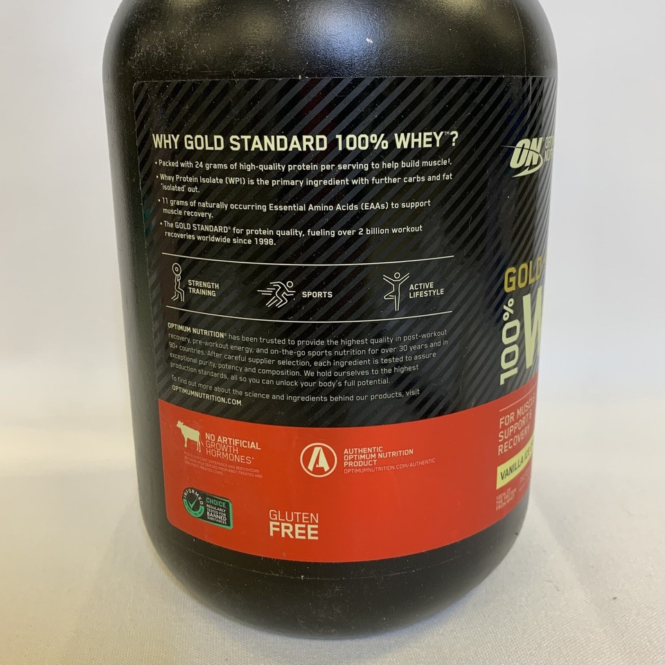 Optimum Nutrition Gold Standard 100% Whey Vanilla Ice Cream EXP 04/25 1 ...