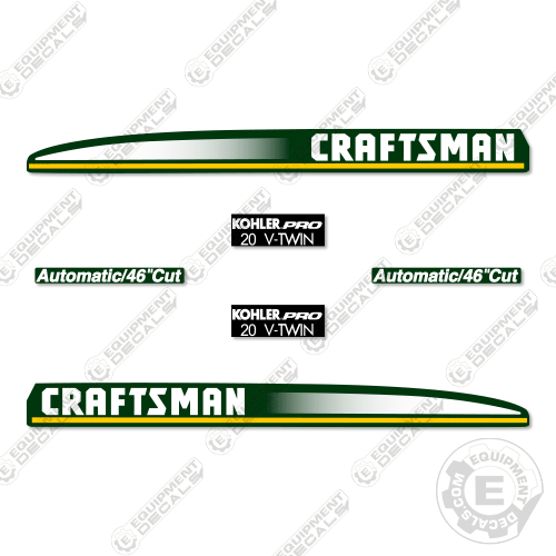 Fits Craftsman Kohler Pro 20 V-Twin Decal Kit Mower - 7 YEAR OUTDOOR 3M ...