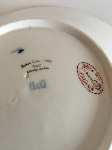 Bing and Grondahl Butterfly with Gold Large Deep Plate No. 22 | eBay UK