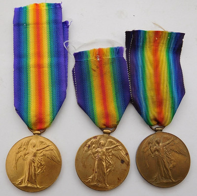 WW1 Victory Medal Job Lot PTE 9th London PTE Rifle Brigade & SJT Welsh ...