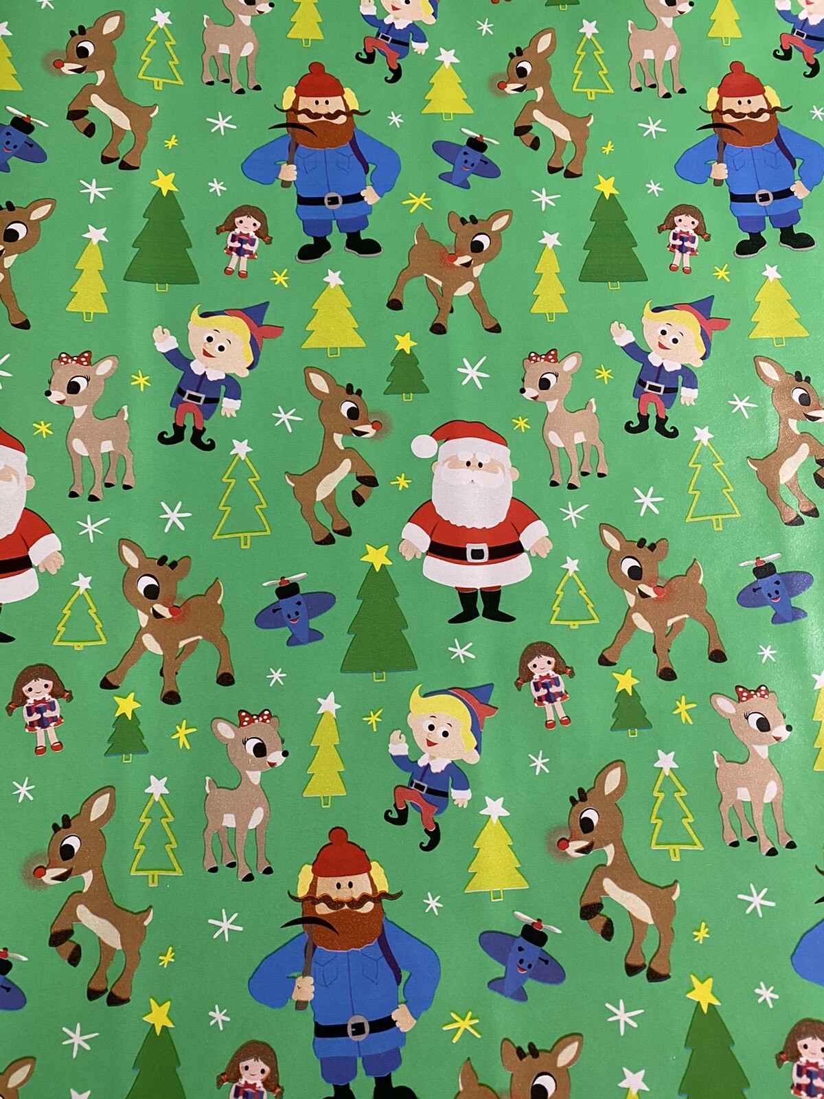 RUDOLPH THE RED NOSED REINDEER Christmas Wrapping Paper 20 Sq Ft Misfit ...