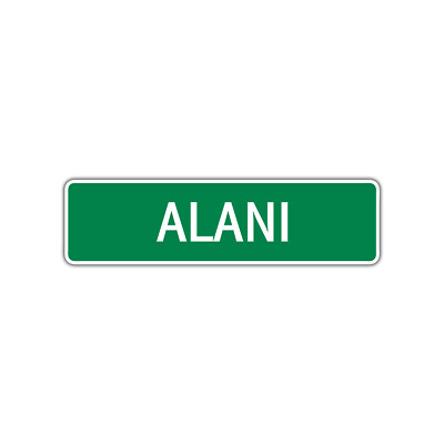 Alani Girls Name Letter Printed Label Wall Art Decor Novelty Aluminum ...