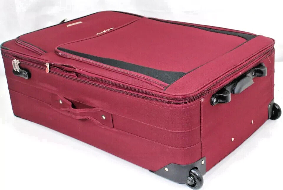 30" Large Expandable Suitcases Lightweight 2 Wheeled Luggage Trolley ...